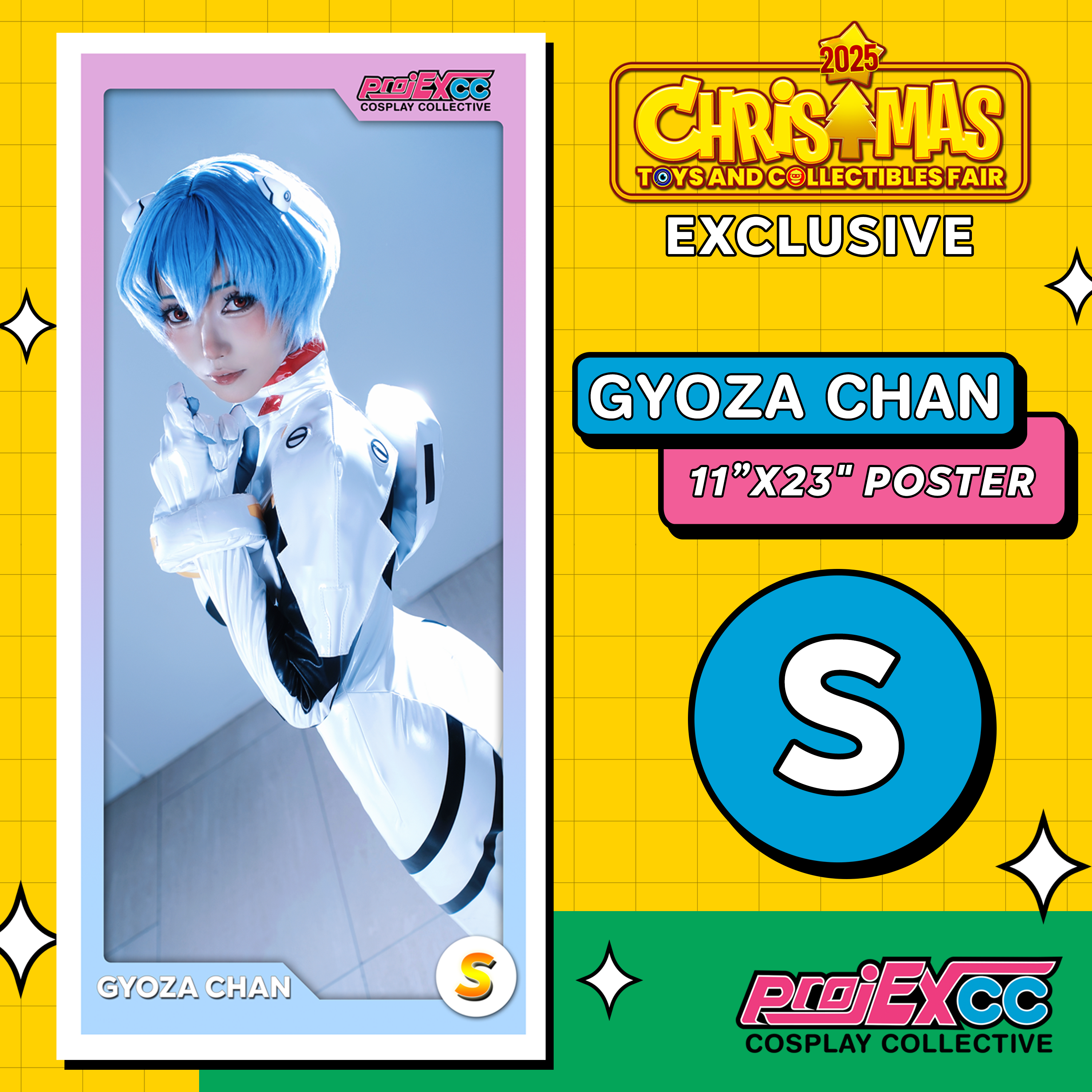 Gyoza Chan Rei Ayanami 11x23" S Gacha Poster - Christmas Toyfair Exclu ...